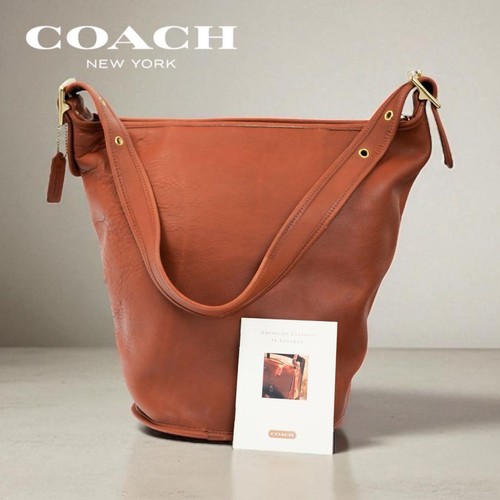 OLD COACH Bucket Duffel Bag/Shoulder bag Sac Leather Coach Vintage Pre ...