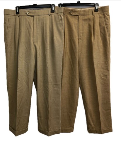 Lot Of 2 Ballin Comfort-EZE Super 110's Men’s 34 Wool Dress Pants ...
