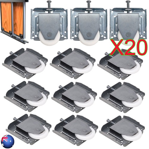 20PCS Sliding Wardrobe Robe Door Roller Wheels - Heavy Duty - Chrome ...