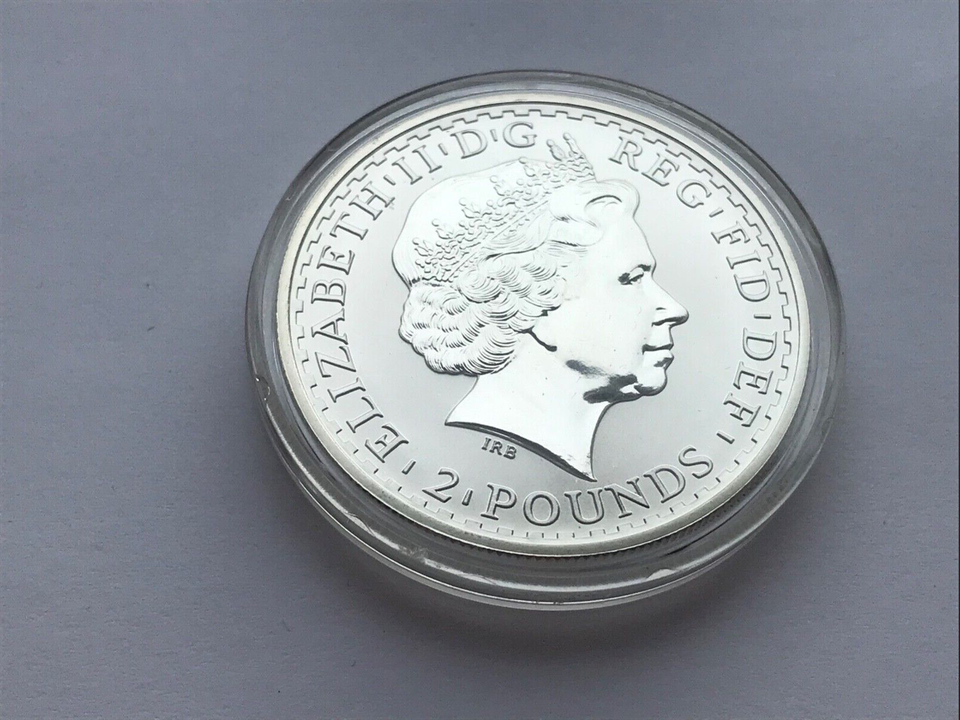 BRITANNIA COIN .958 FINE SILVER 1 OZ 2 POUNDS 1999 | eBay UK