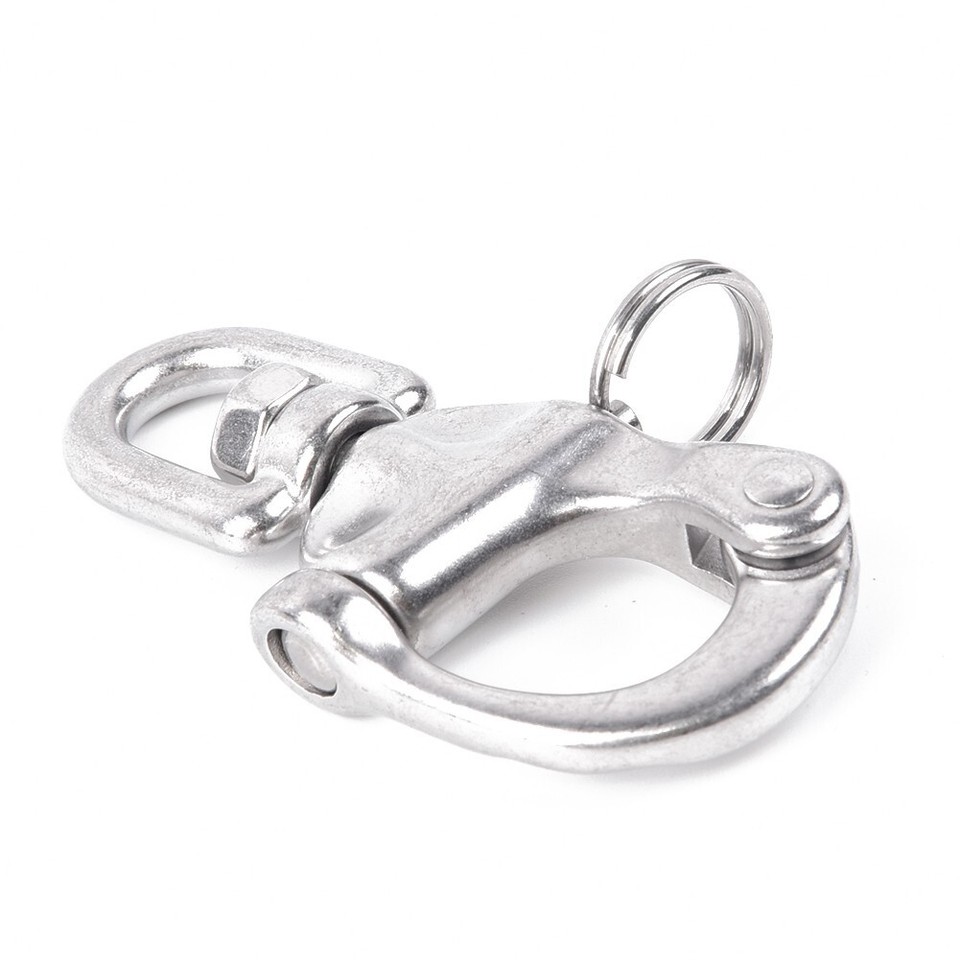 316 Stainless-Steel Swivel Bail Snap Shackle Hooks Marine Boat Yacht ...