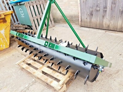 6 Ft. Seed Germination Spiked Harrow Farm Aerator Field Roller 3 Point ...