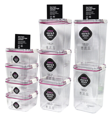 Visto Store and Stack Food Storage Cubes 9 Piece Set | eBay