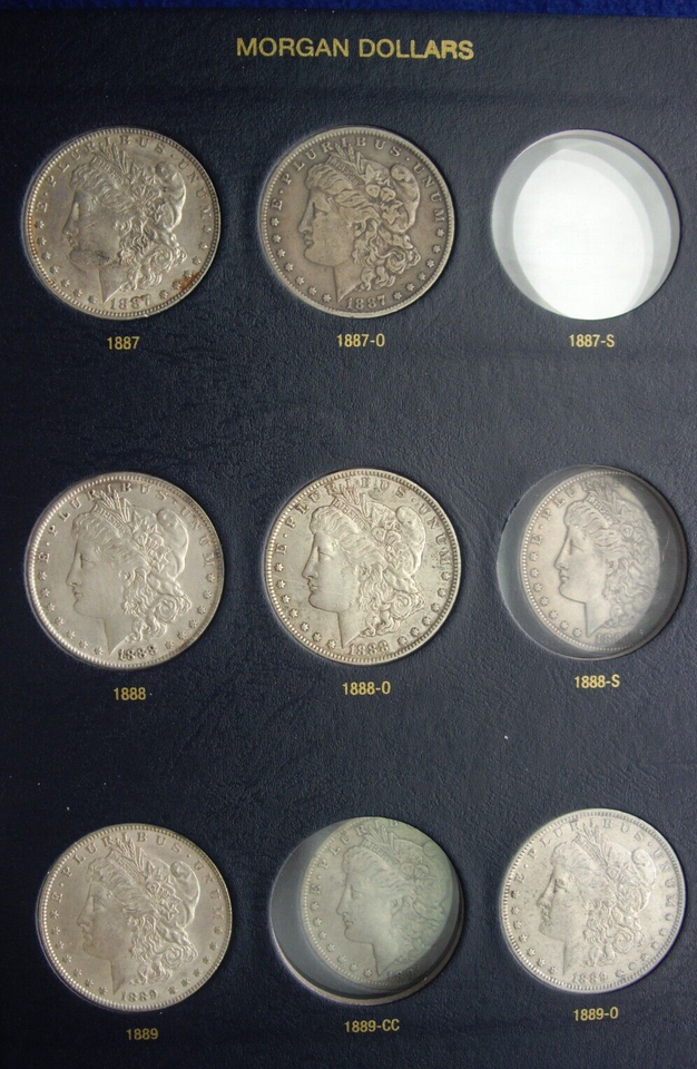 Higher Grade 1878-1921 Morgan Dollar Set -97 Coins -26 Certified - 2 ...