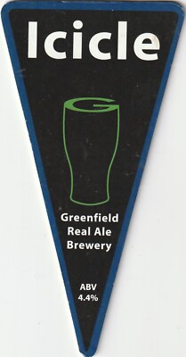 USED PUMP CLIP FRONT - GREENFIELD REAL ALE BREWERY - ICICLE (B) | eBay UK