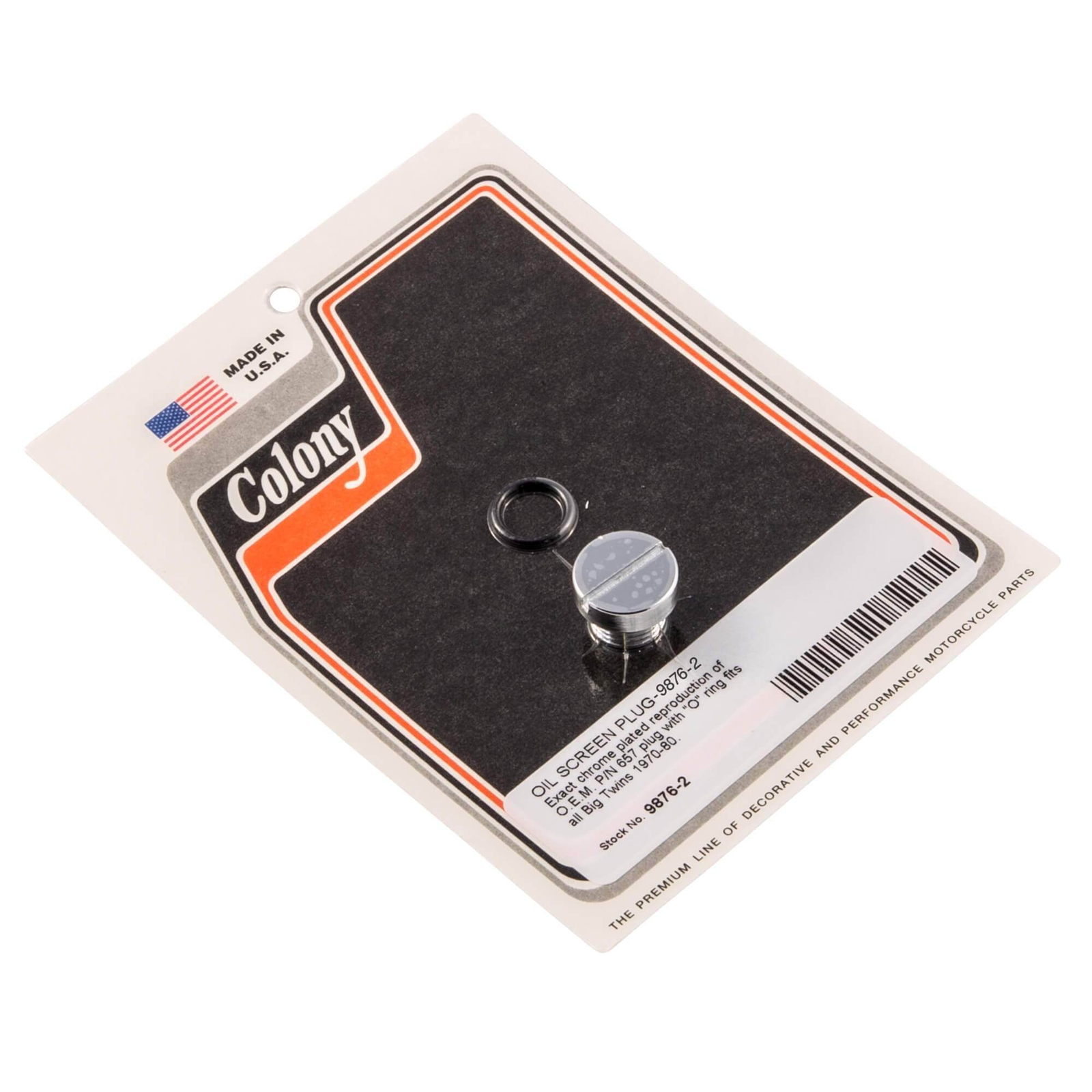 #9876-2 Oil Screen Plug 1970-80 Harley-Davidson Big Twins Chrome Colony ...