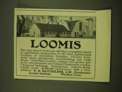 1918 Loomis School Ad - Loomis | eBay