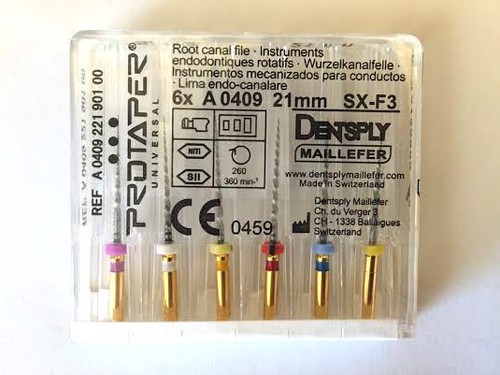 Dentsply Rotary ProTaper Universal Engine NiTi Files 21 mm SX-F3 (1 ...