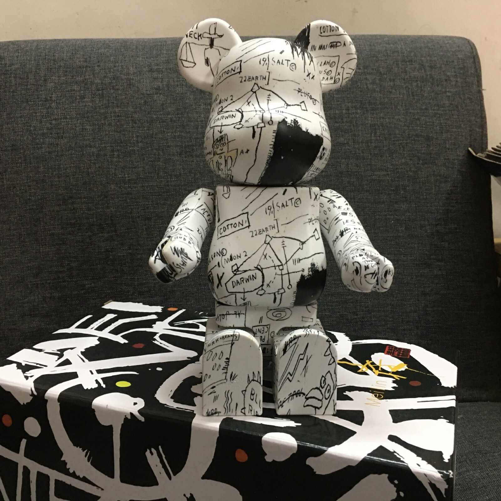 400%Bearbrick Basquiat Art Graffiti Action Figure Decor Art Collection ...