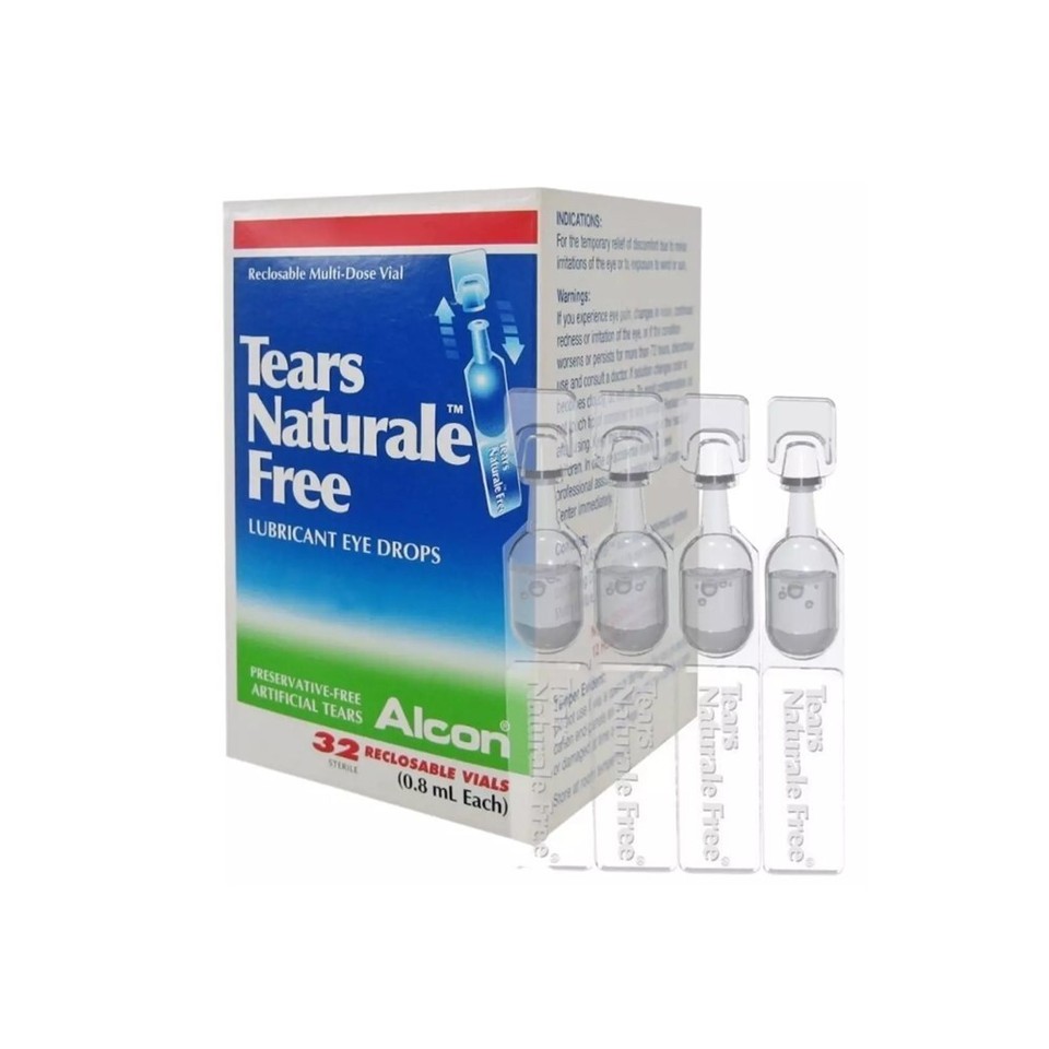 10 x Alcon Tears Naturale Free Eye Drops (32 Vials) Moisturizing ...