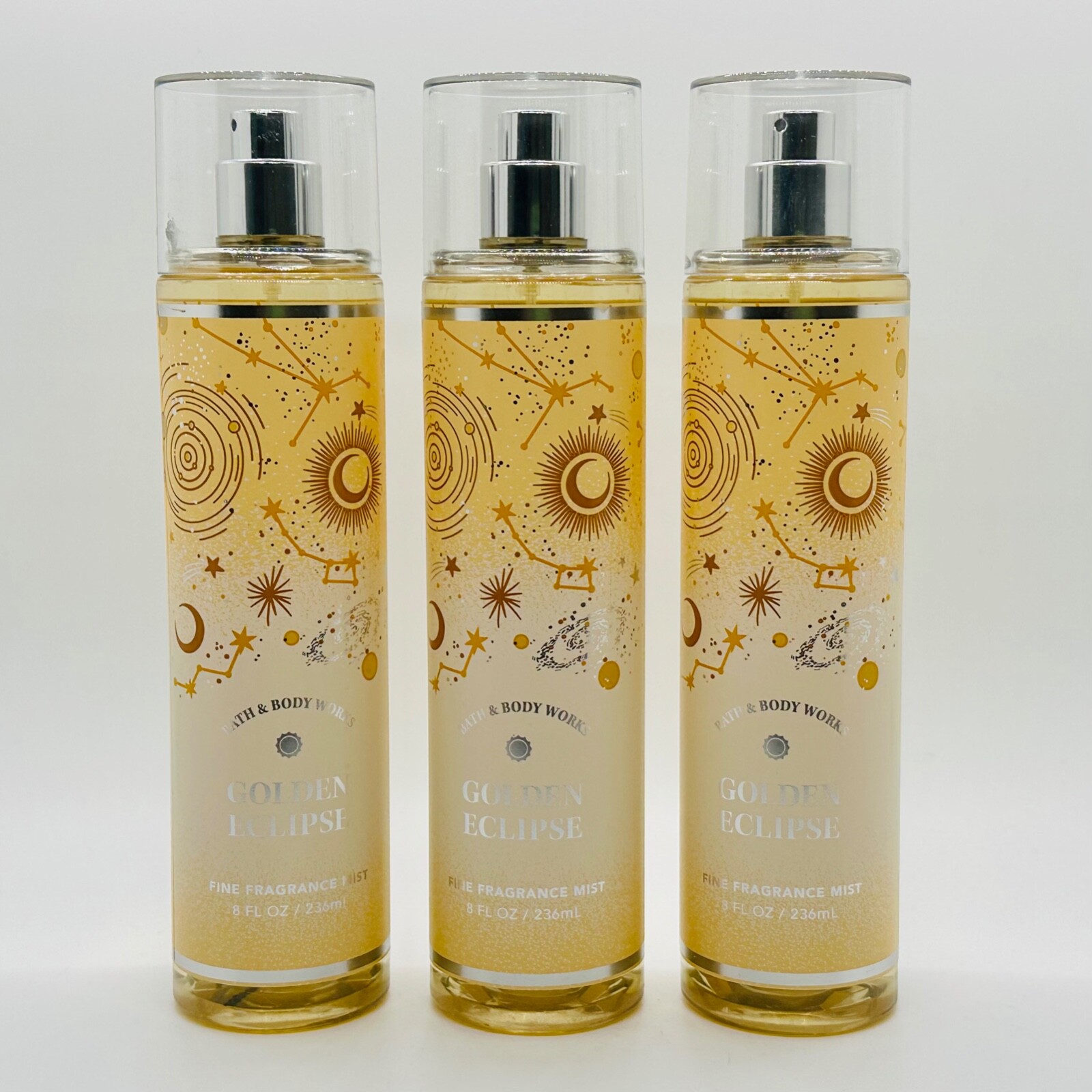 3-Pack Bath & Body Works GOLDEN ECLIPSE Fragrance Mist Spray Full Size ...