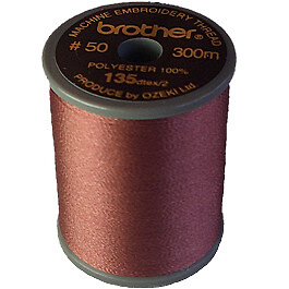 Brother satin finish embroidery thread. 300m spool AMBER RED 333 | eBay