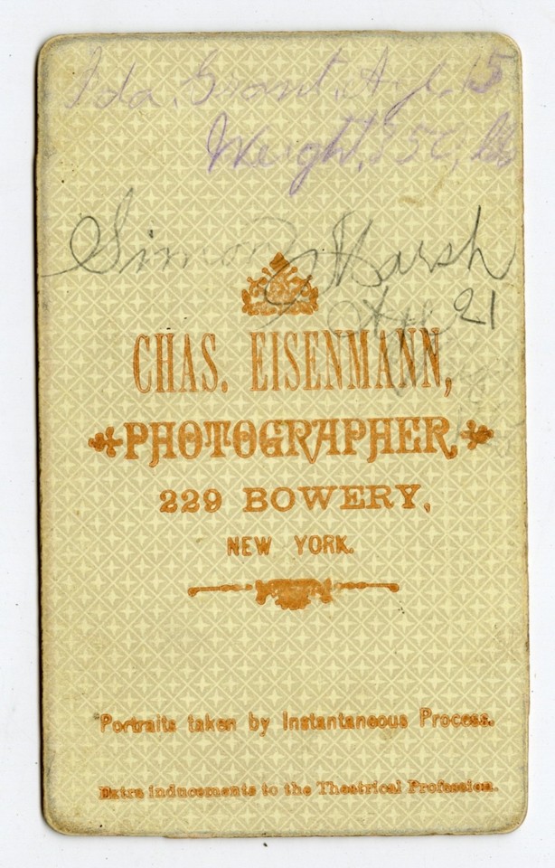 Vintage 1870s Eisenmann Bowery CDV Ida Grant Fat Lady Sideshow Freak ...