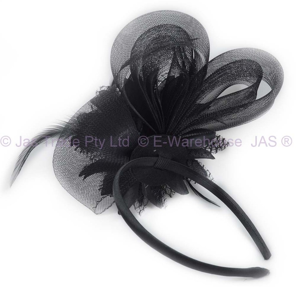 Spring Race Racing Party Melbourne Cup Feather Fascinator Headband Clip ...