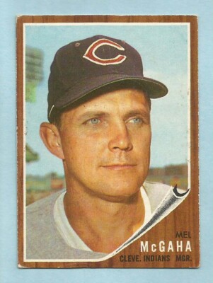 1962 Topps Baseball Mel McGaha #242 MANAGER Cleveland Indians EX+ **3 ...