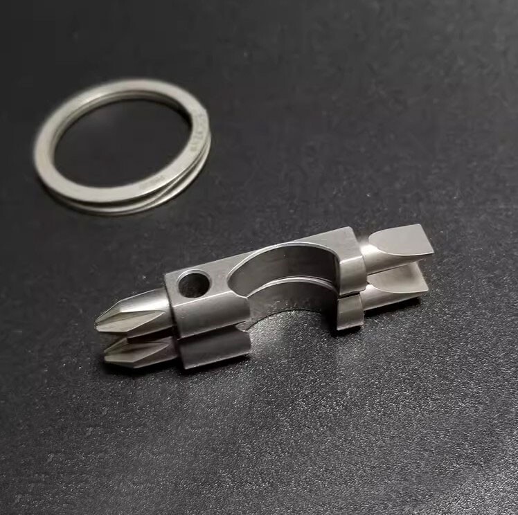 EDC Portable Titanium Multi Tools Bottle Opener Bolt Driver Screwdriver ...