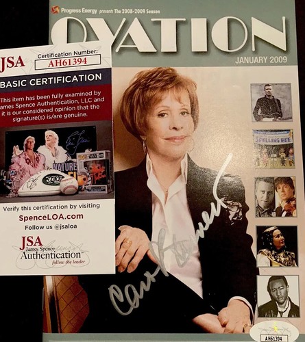 CAROL BURNETT Hand Signed US Tour Program Book JSA COA Certified | eBay