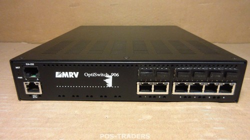 MRV OptiSwitch 906 6x Tri-Mode 100FX/1000FX SFP OR RJ45 10/100/1000 ...