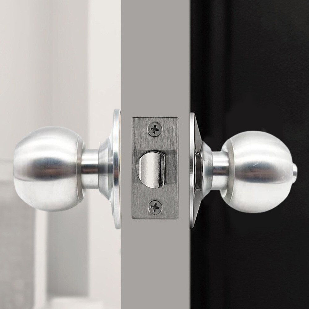 Door Knob with Lock Stainless Steel Front Door Lock Set with 3 D5V4 | eBay
