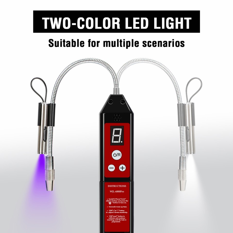 Refrigerant Leak Detector with LED Light, Halogen Leak Detector WJL ...