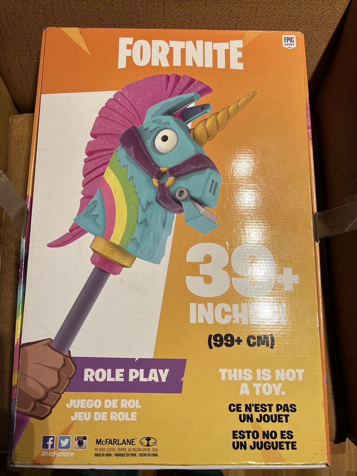 McFarlane Toys Fortnite Rainbow Smash Prop Replica Pickaxe USA 39 Inch ...