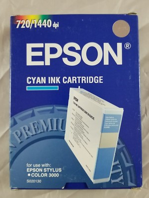 Genuine Epson Stylus Color 3000 Cyan Ink Cartridge S020130 | eBay