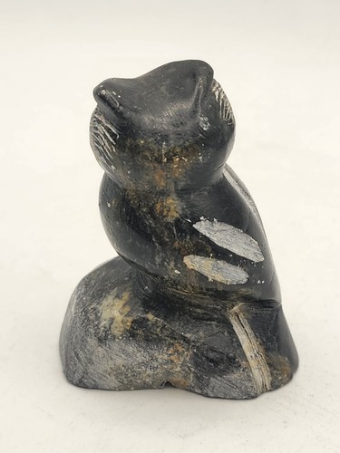 Soapstone Owl Carving BC First Nation Saanich Tsawout Keith Rita Willis ...