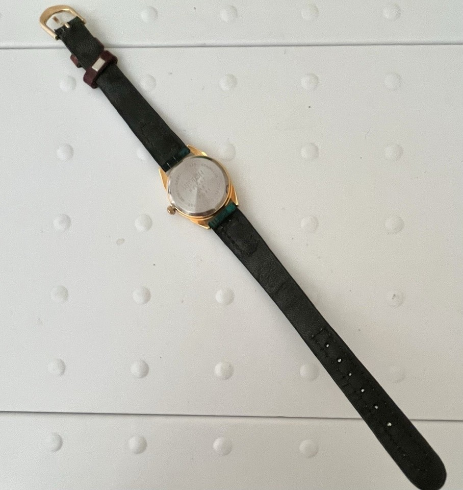 Vintage Woman's Revlon Gold Tone Plaid Tartan Band Watch New Battery ...