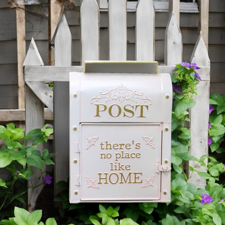 Vintage Rustic Letter Box Post Box Wall Mounted Decorative Metal ...