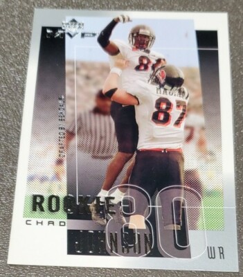 Chad Johnson 2001 Upper Deck MVP Rookie Football Card #323 WR ...