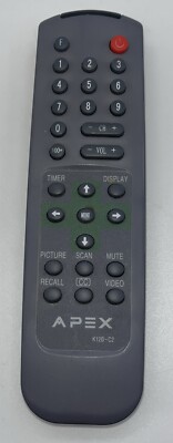 APEX K12B-C2 TV Remote Control Un-Tested AT2702 AT2402 AT2008 AT2002 ...
