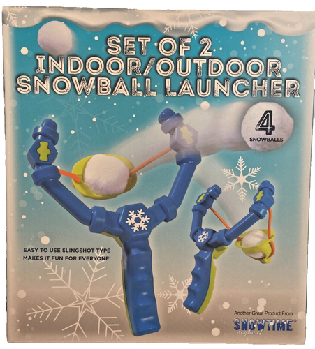 SNOWTIME ANYTIME - SET OF 2 INDOOR OUTDOOR SNOWBALL LAUNCHERS - NEW IN ...