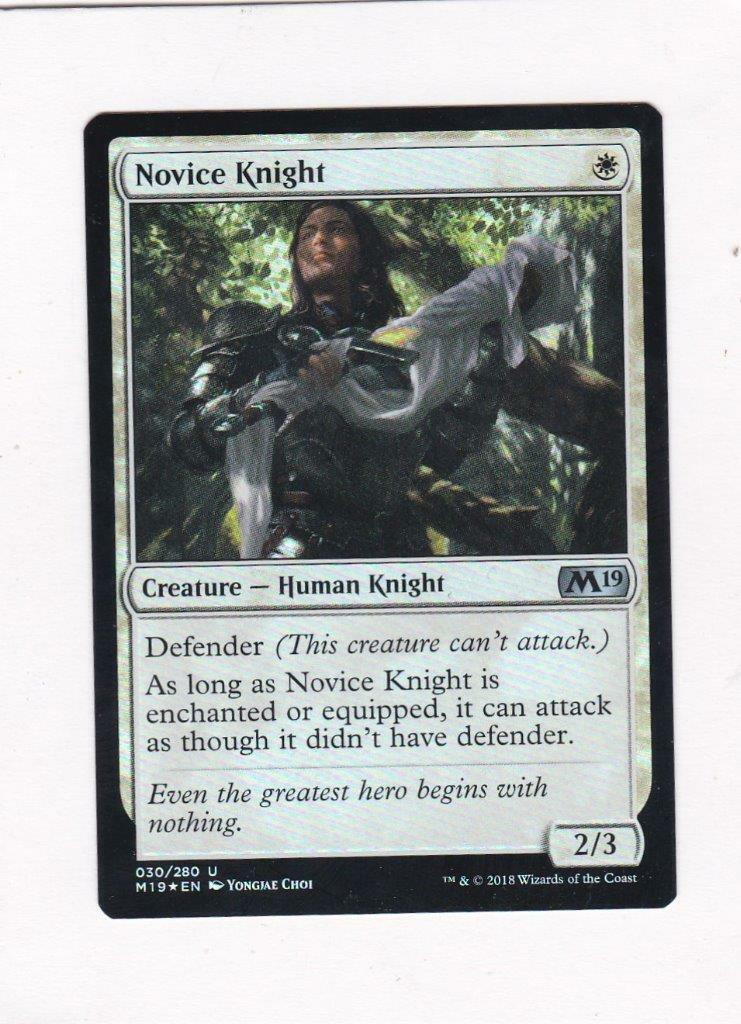 Magic: MTG: M2019: Novice Knight **Foil** | eBay