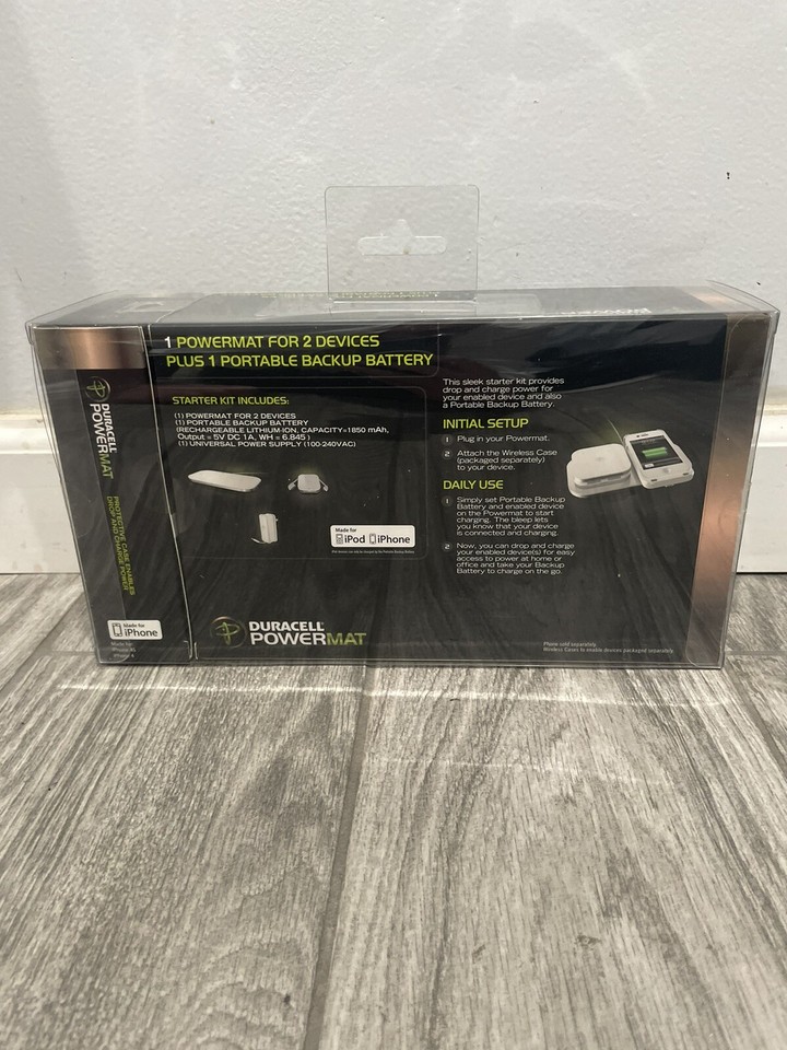 Duracell Powermat 24-Hour Power System for iPhone 4/4s - White | eBay