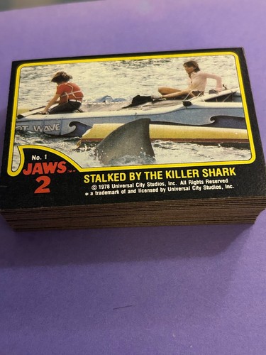 1978 Topps JAWS 2 Movie COMPLETE 59 Card SET Shark week Great White ...