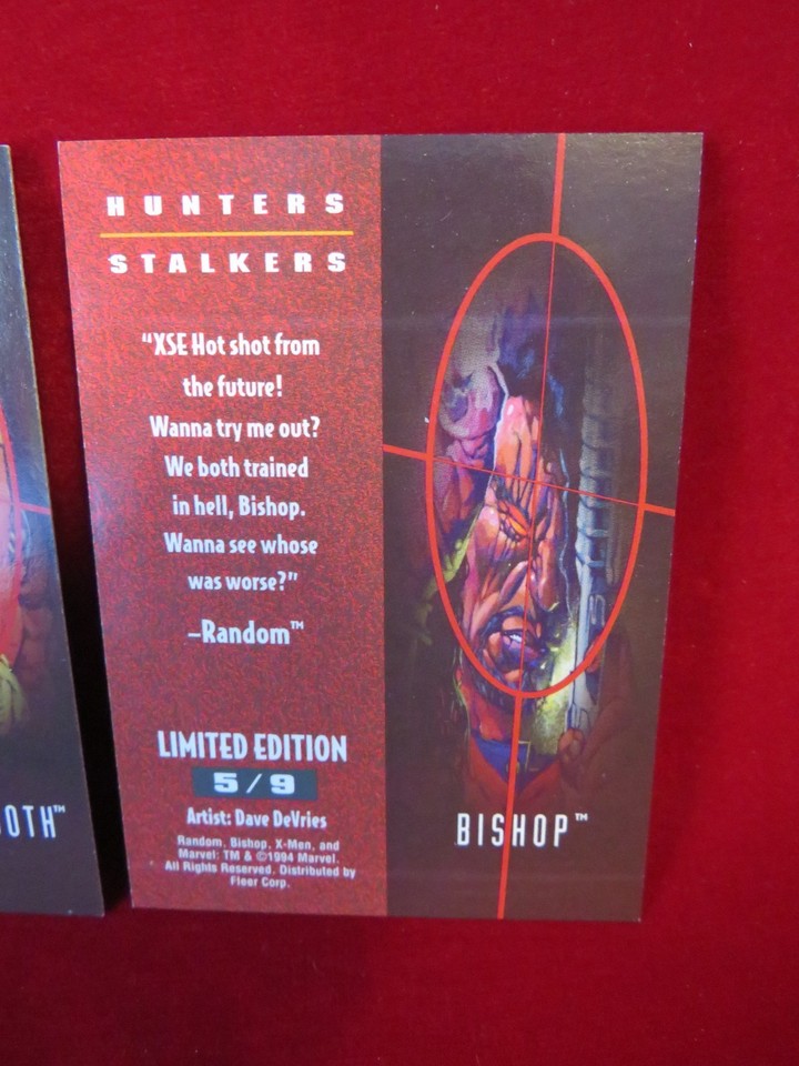 3 Hunters & Stalkers Limited Ed, Bishop Sabretooth Random 1994 Ultra X ...