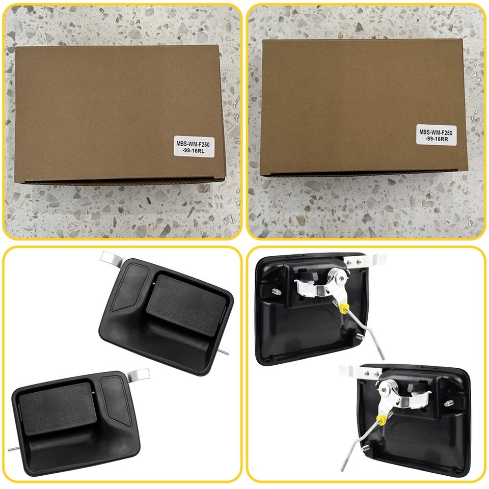 Pair Door Handle Rear Left Right Exterior Outside For 2000-2005 Ford ...