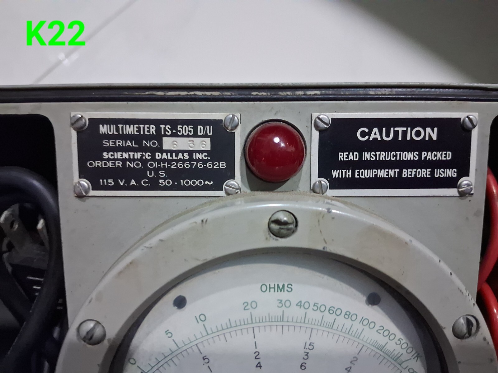 VINTAGE TS-505D/U VACUUM TUBE MULTIMETER | eBay