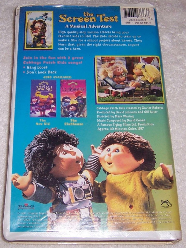 Cabbage Patch Kids: The Screen Test - A Musical Adventure VHS Video ...