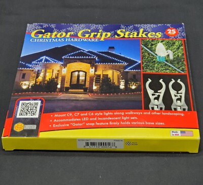 GATOR GRIP STAKES C9 C7 C6 WALKWAY 25 BOX CHRISTMAS LIGHT OUTDOOR PATH ...