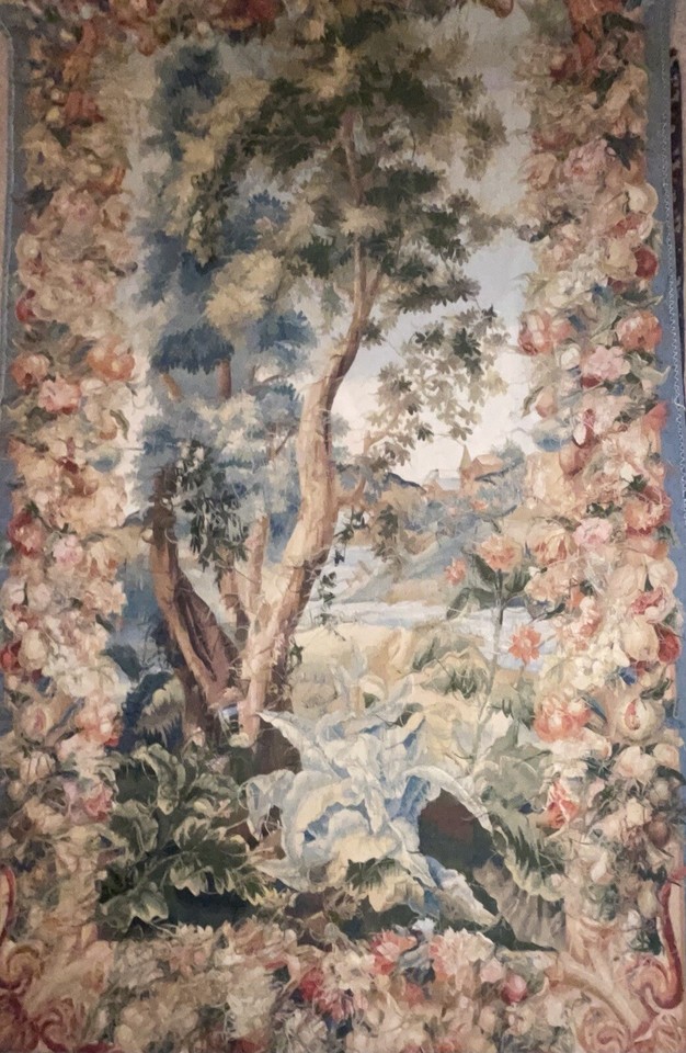 Hand-woven Wool Aubusson Tapestry French Gobelins Weave Verdure Wall ...