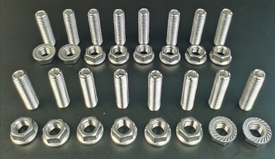 HEADER STUD KIT BOLTS STAINLESS STEEL SBF SMALL BLOCK FORD 260 289 302 ...