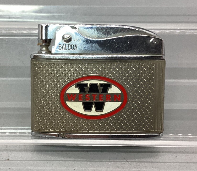 Vintage Wellington Balboa Advertising Flat Lighter Western Supply ...