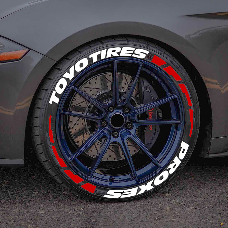 TOYO TIRES PROXES Tire Letters Sticker 1.20'' 15''-24'' With Segmental ...