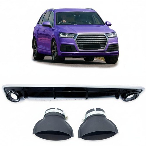 Sport Rear Spoiler Diffuser suitable for AUDI Q7 (4M) Pre-Facelift 2015 ...