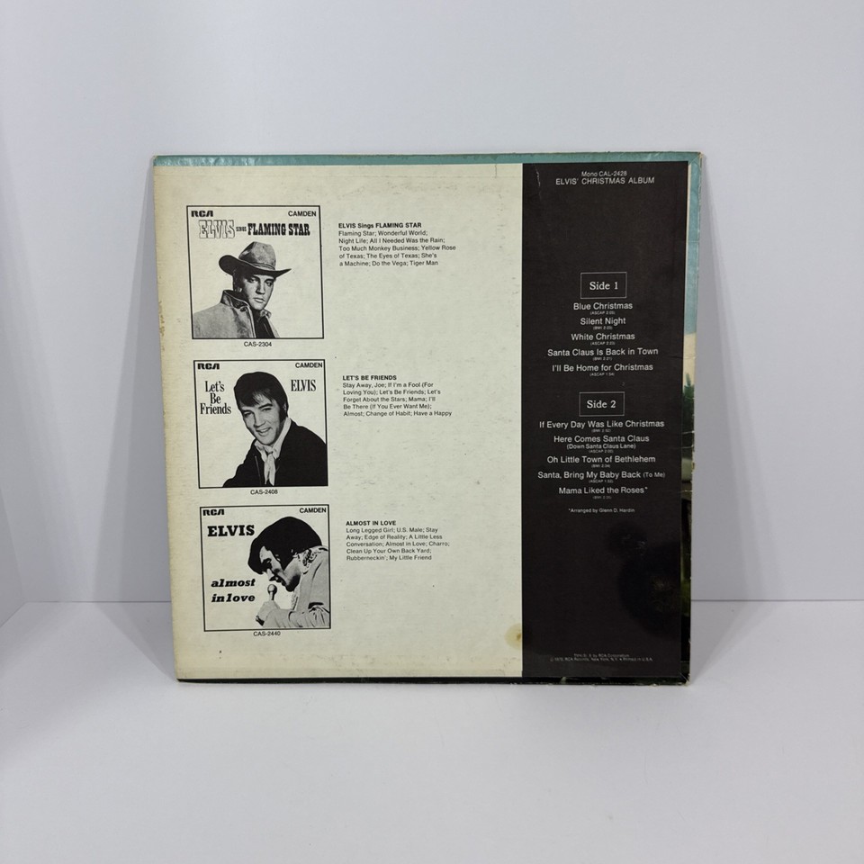 Elvis Presley ~ Elvis' Christmas Album ~ RCA Camden – CAL-2428 | eBay