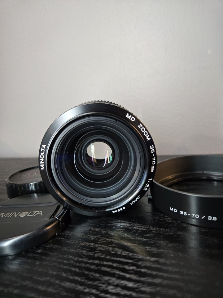 [MINT] Minolta MD Zoom 35-70mm F3.5 MF Lens SR Mount w/ Hood Excellent ...