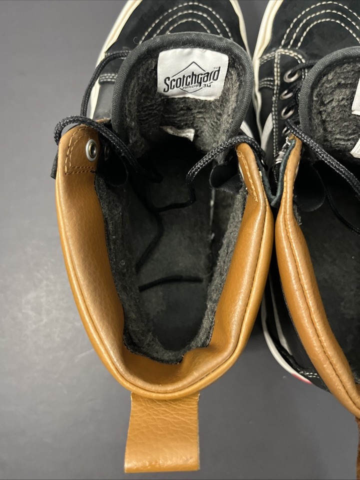 VANS Sk8-Hi MTE Scotchgard 3M Hiker Black Leather/Suede Size 10 Men's ...
