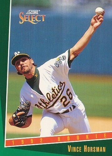 #316 OAKLAND ATHLETICS # VINCE HORSMAN # BASEBALL CARD SCORE SELECT MLB ...