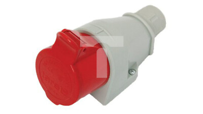 Fixed insulating socket 5P 32A 400V red IP44 screw terminals 127 /T2UK ...